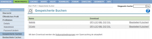 Suchformular – Opencaching-Wiki